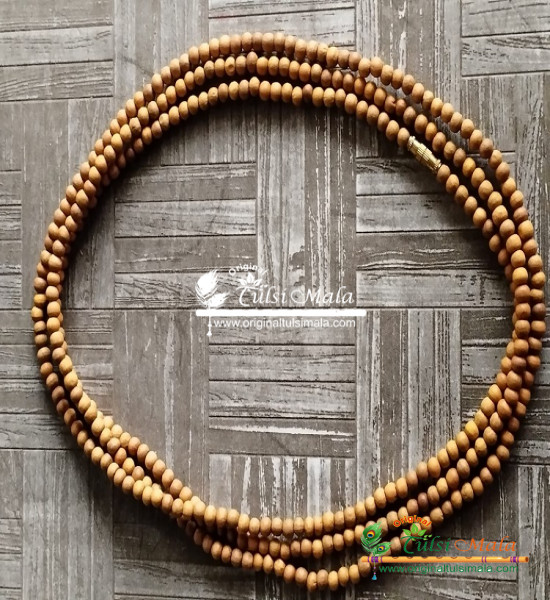 ORIGINAL TULSI MALA - Three Round Pure Chandan Mala for Neck