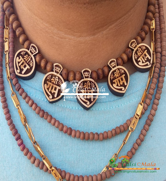 ORIGINAL TULSI MALA - Shri Ram Naam Tulsi Kanth Haar Locket Mala